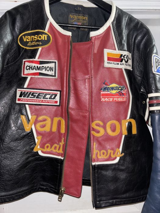 Vanson Leathers VANSON STAR Leather Motorcycle Jacket Patches USA MADE | Grailed