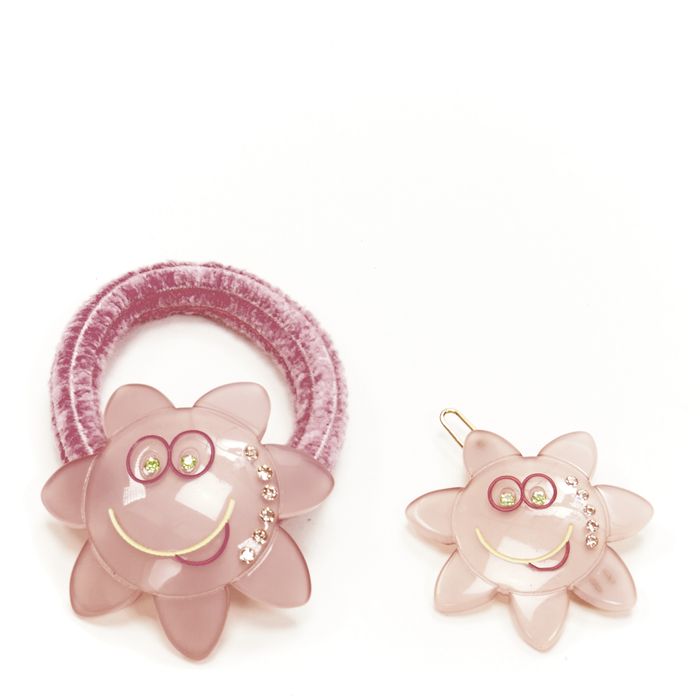 Chic and Mode CHIC & MODE Alexandre Zouari pink crystal smiley flower ...