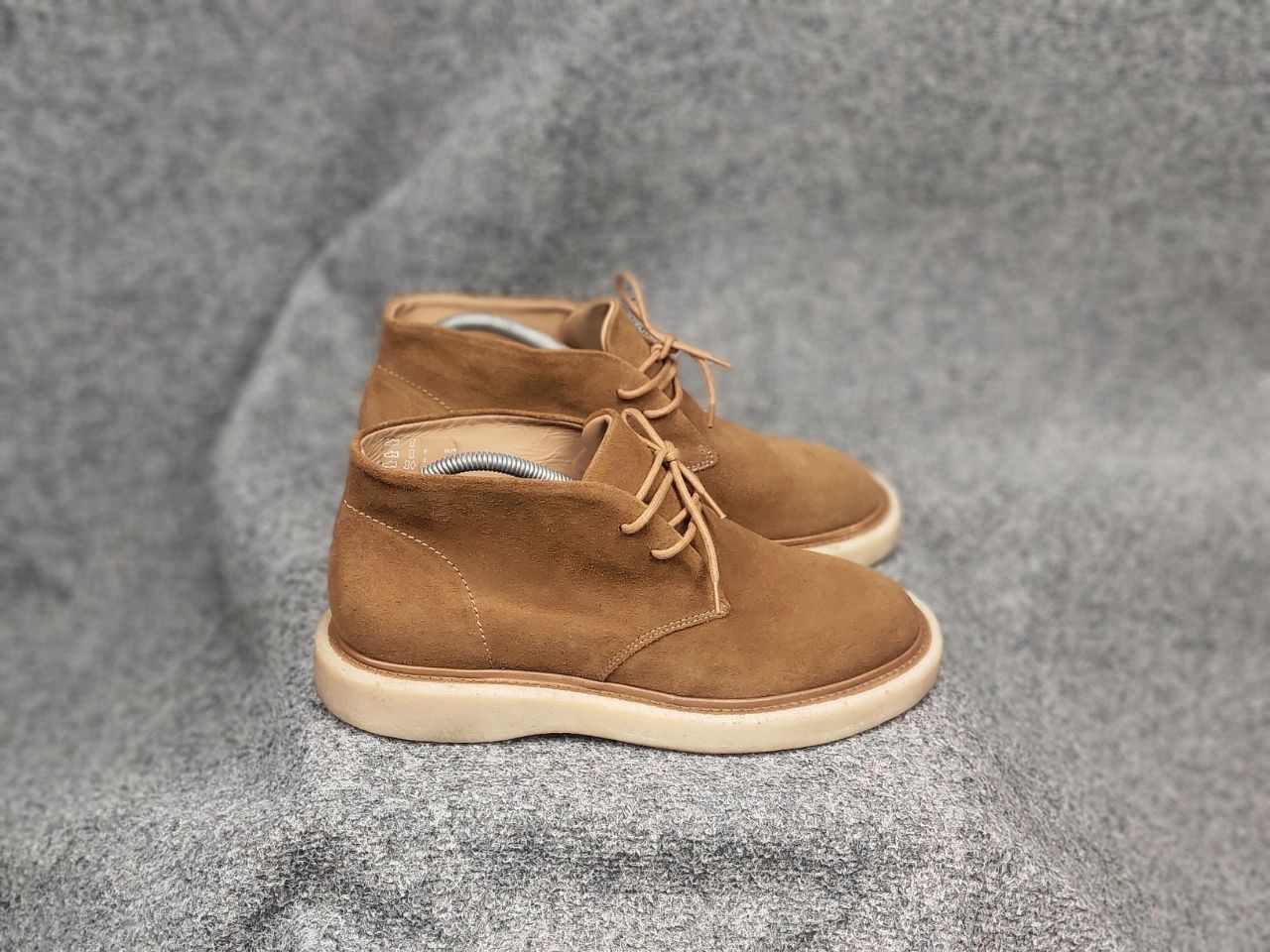 Cos × Designer × Luxury Cos premium beige leather suede derby Ankle ...