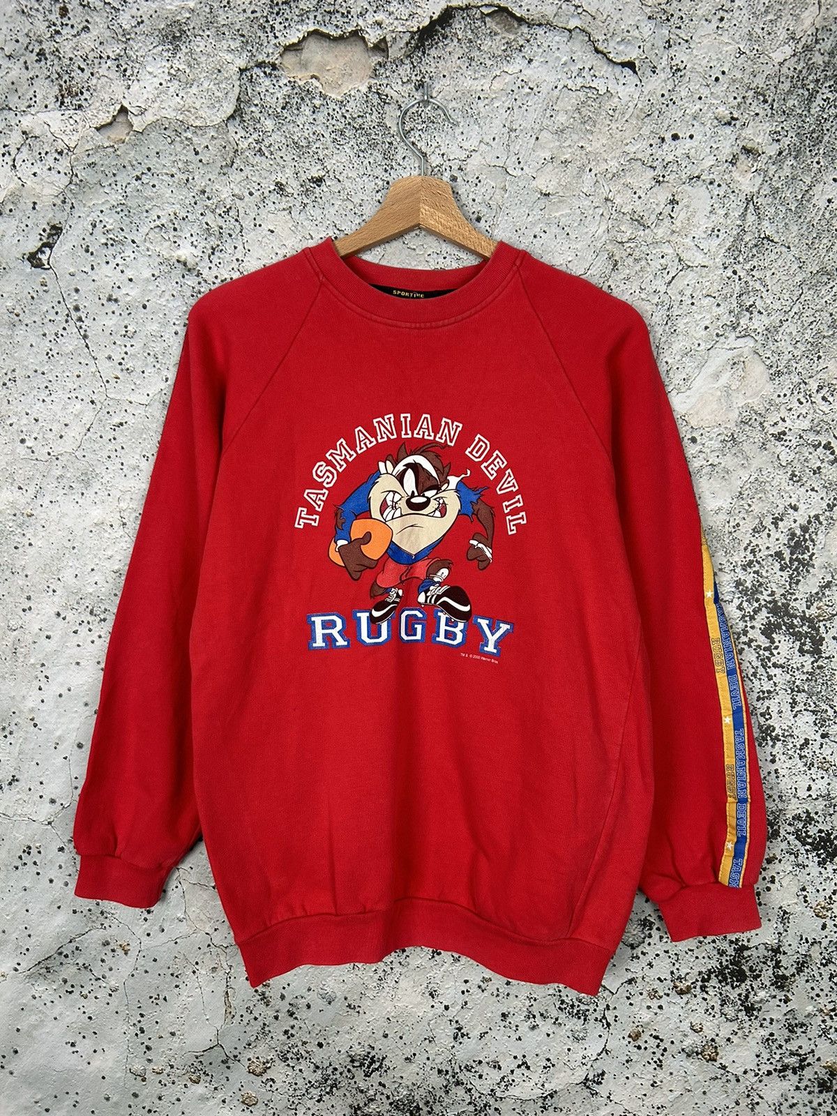 NFL × Vintage × Warner Bros Vintage TAZ Looney Tunes Rugby Crewneck ...