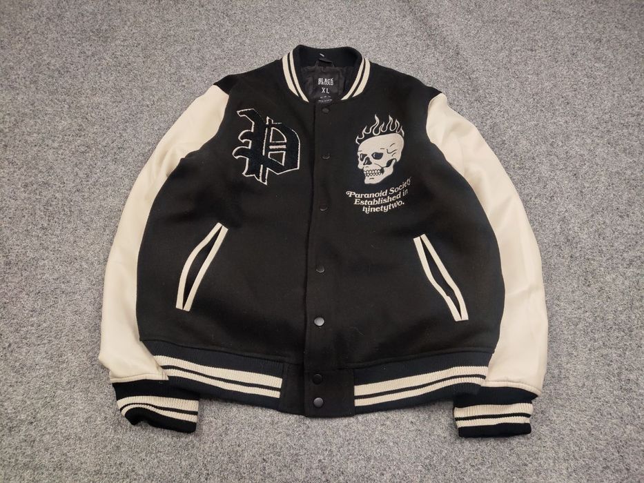 Vintage Vintage Paranoid Society Letterman Varsity Bomber Jacket | Grailed