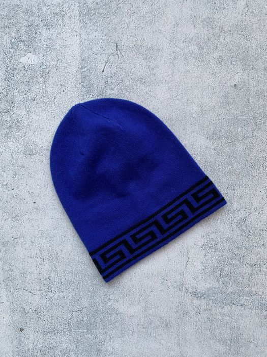 Versace Versace Monogram Logo Wool Cashmere Beanie Hat | Grailed