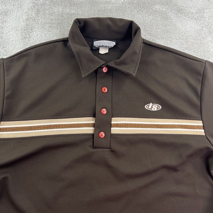 Vintage Vtg Interstate Polo Mens XXL Brown Lowrider Cholo Vato Chicano ...