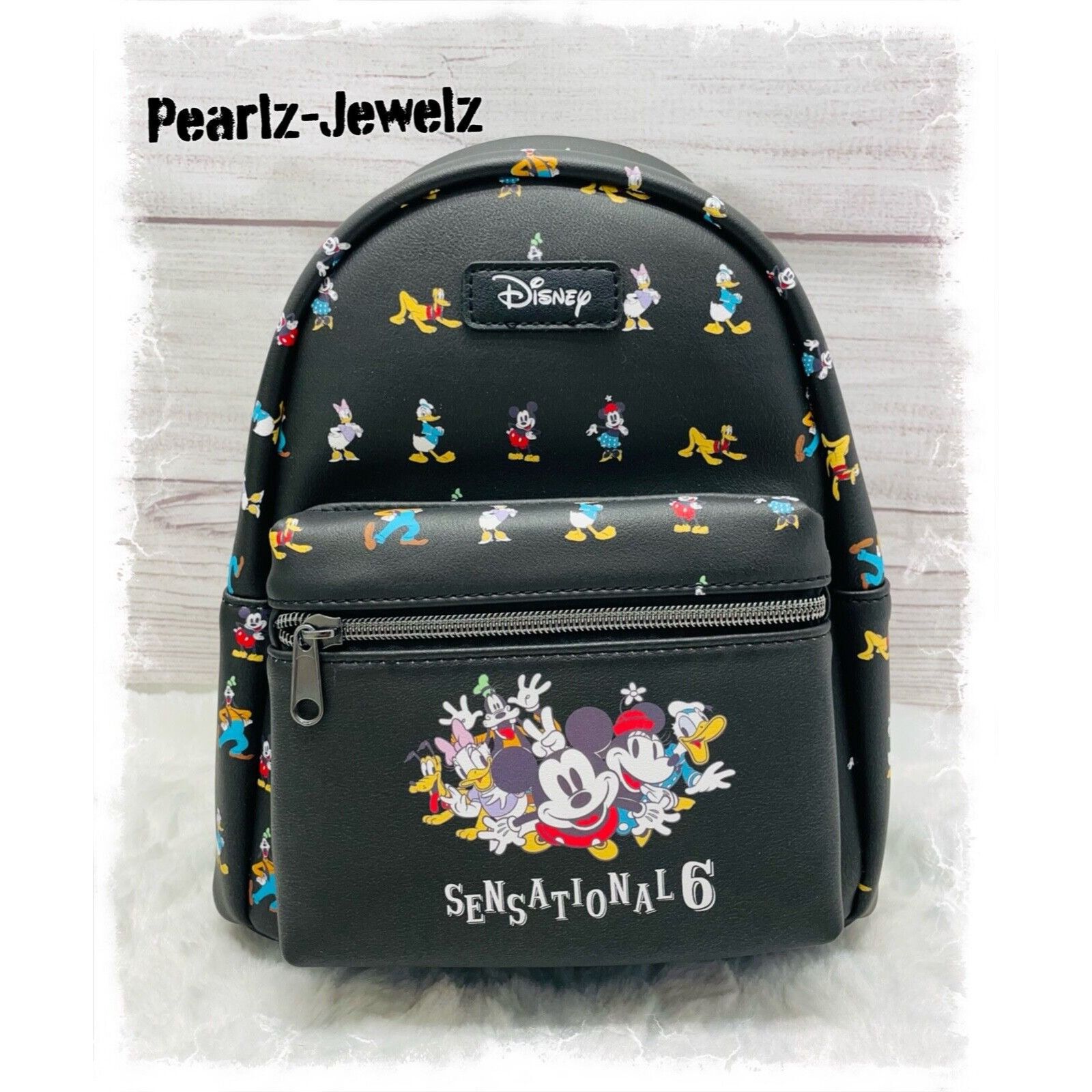 Disney Not Loungefly Disney The Sensational Six Mickey Mouse Black ...