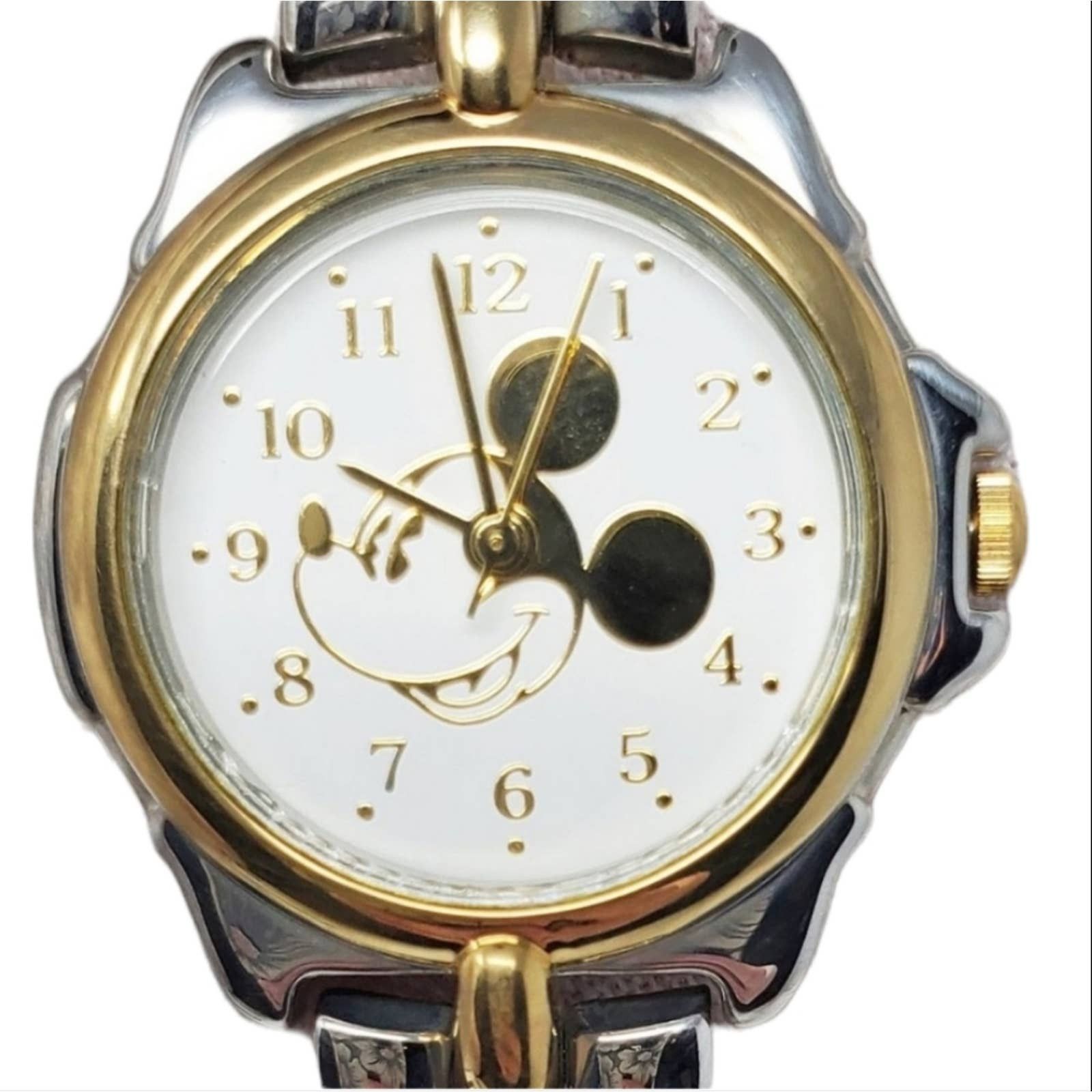 Disney Disney X Seiko Mickey Mouse Gold Silhouette Metal Band Watch ...