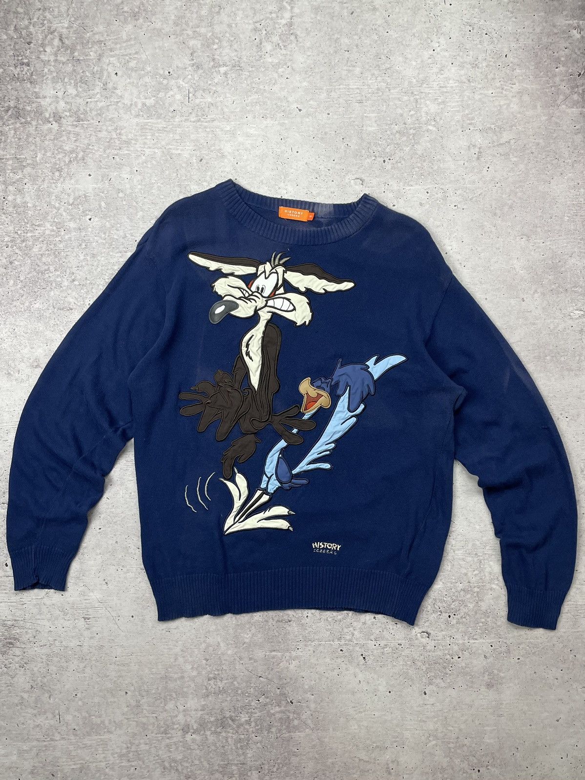 Iceberg × Vintage Distressed Iceberg History sweater Looney Tunes Road ...