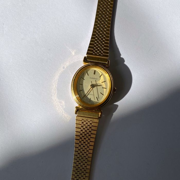 Vintage Casio 90s Gold Stainless Steel Oval Watch | Grailed