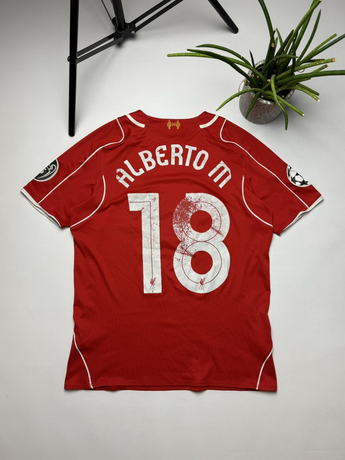 Soccer Jersey Rare Liverpool warrior vintage soccer jersey Alberto M ...