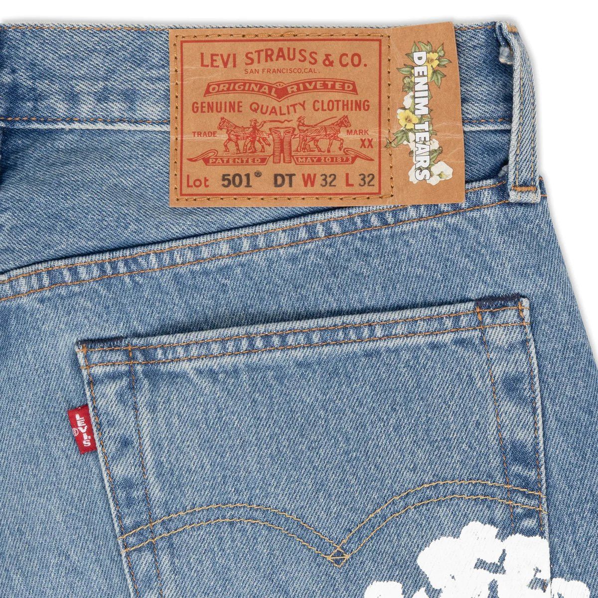 DENIM TEARS Denim Tears Levi's The Cotton Wreath Jean Light Wash | Grailed