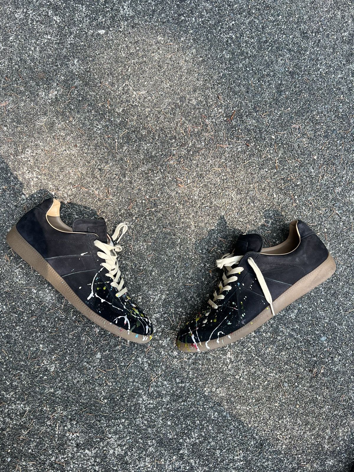 Maison Margiela Maison margiela paint splatter German army trainer gat ...