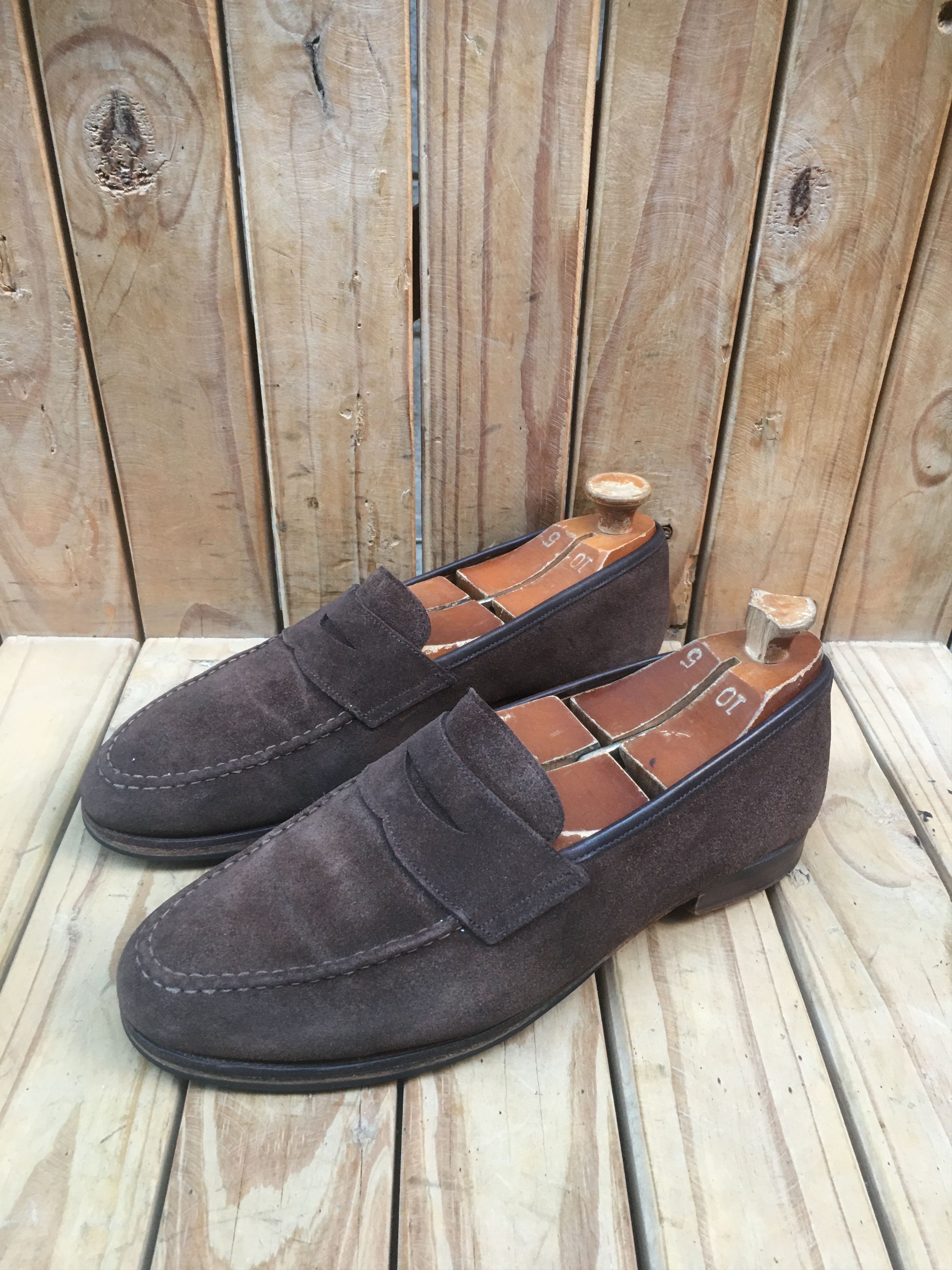 Crockett & Jones crockett & Jones Boston suede leather loafers UK 8.5 G ...