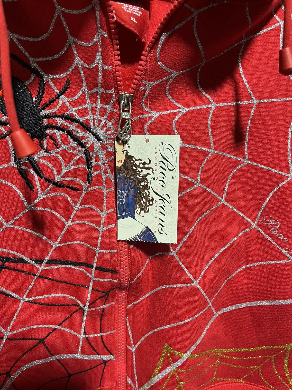 Ed Hardy × JNCO × Vintage CRAZY VINTAGE Y2K SPIDER ZIP-UP HOODIE SKATER ...