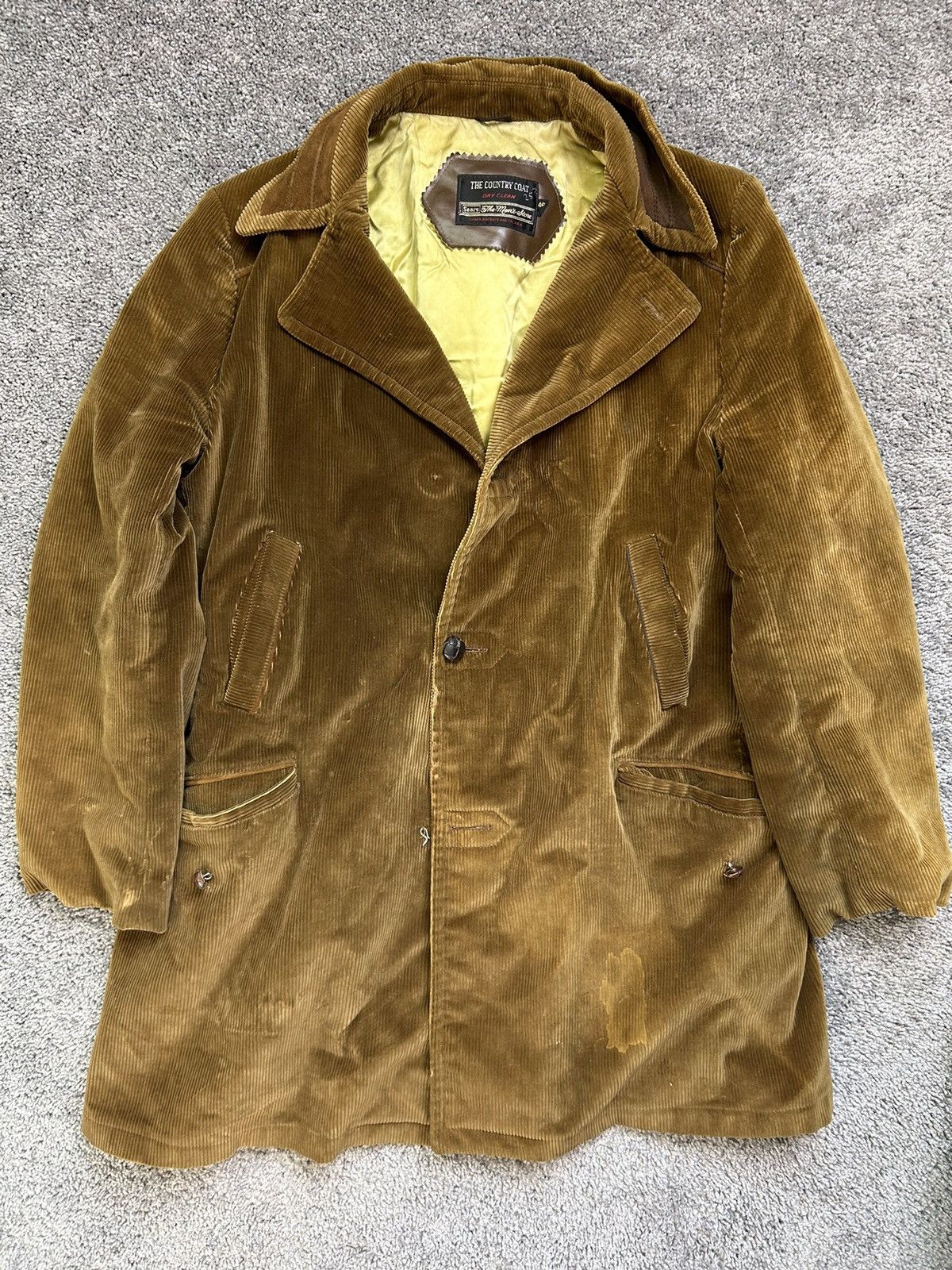 Sears × Vintage Vintage 70s Sears Country Coat Corduroy 1970s Flannel ...