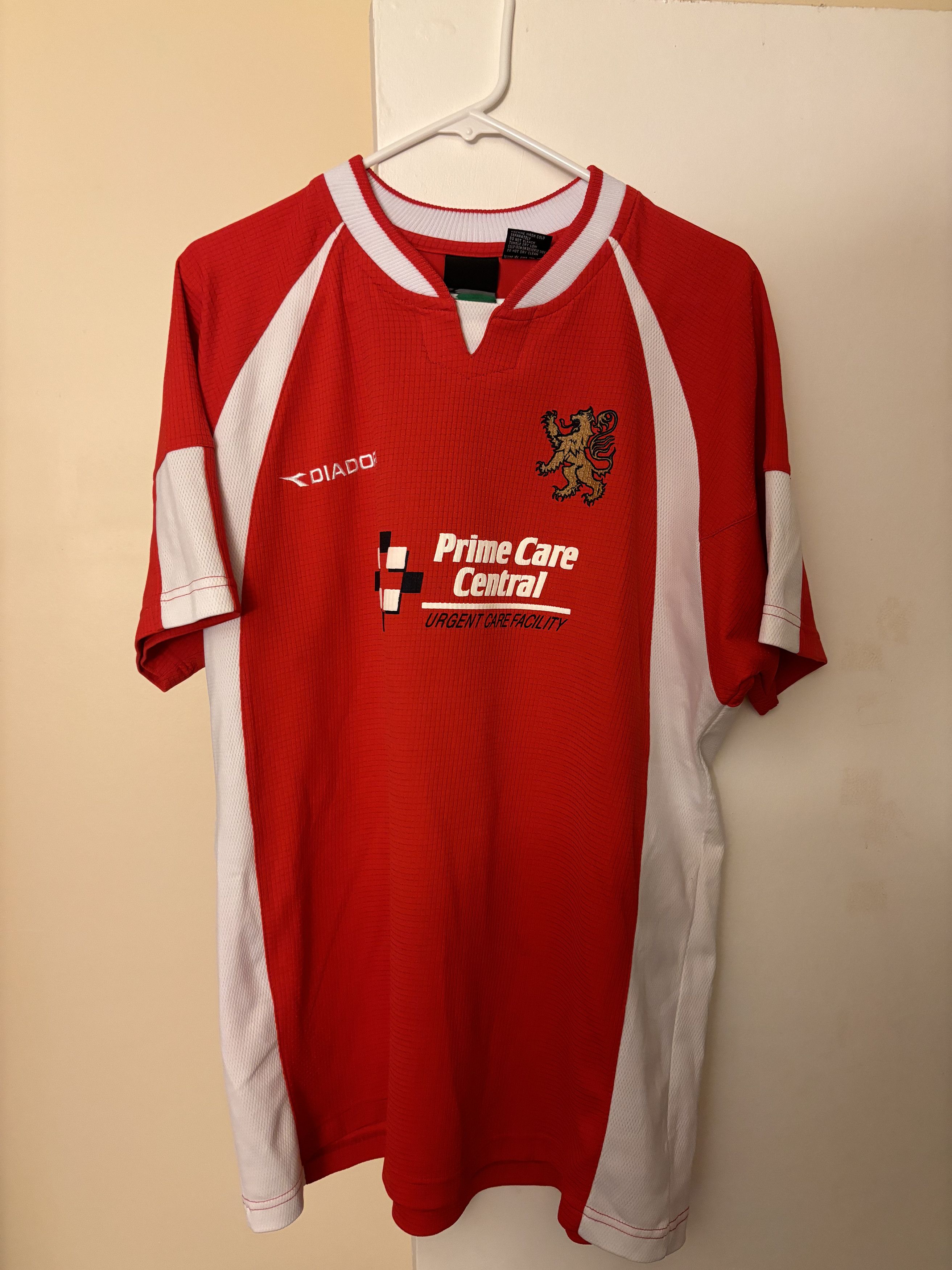 Vintage Diadora Red Soccer Jersey | Grailed