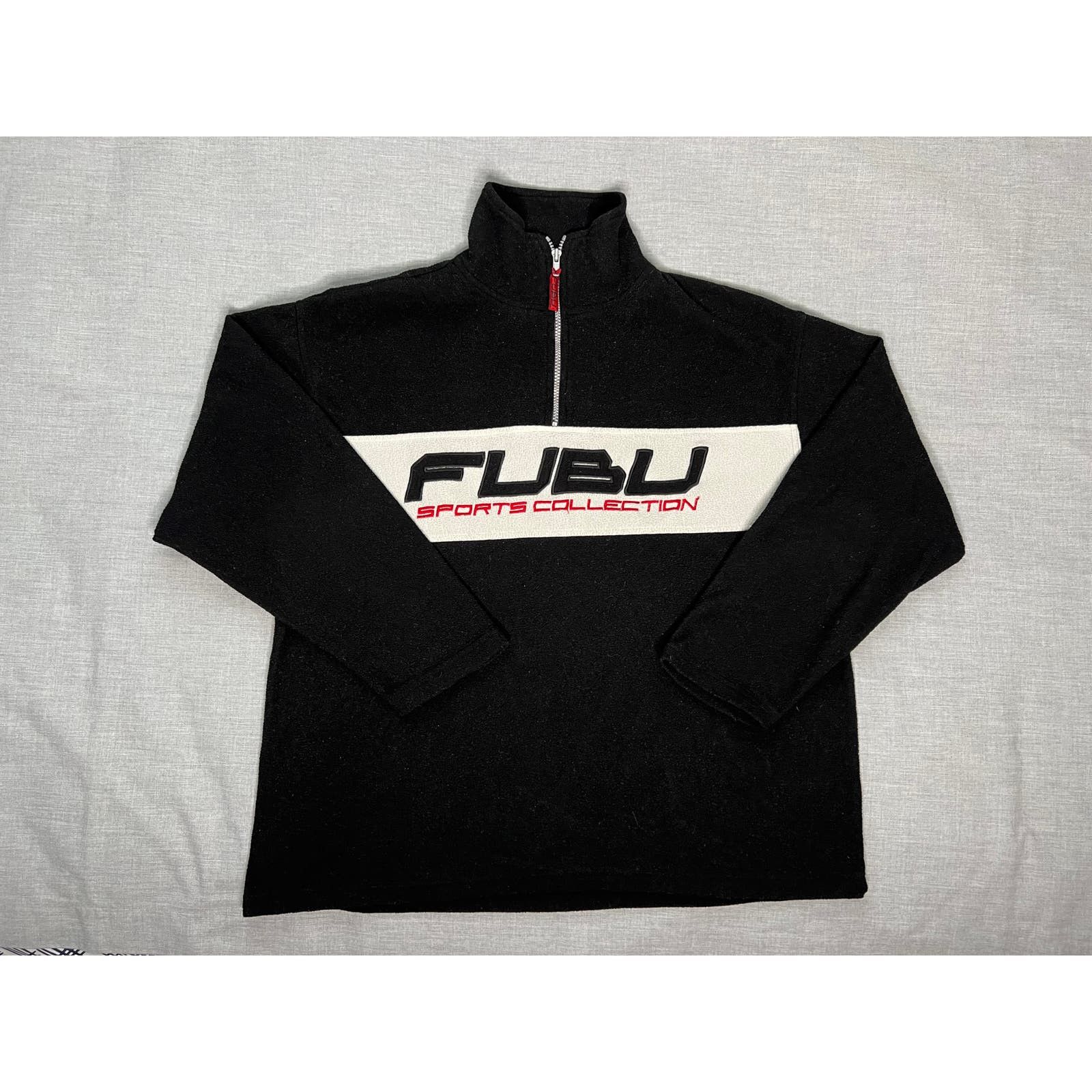 Fubu × Vintage Vintage 90s Fubu Sports Collection Quarter Zip Fleece Large | Grailed