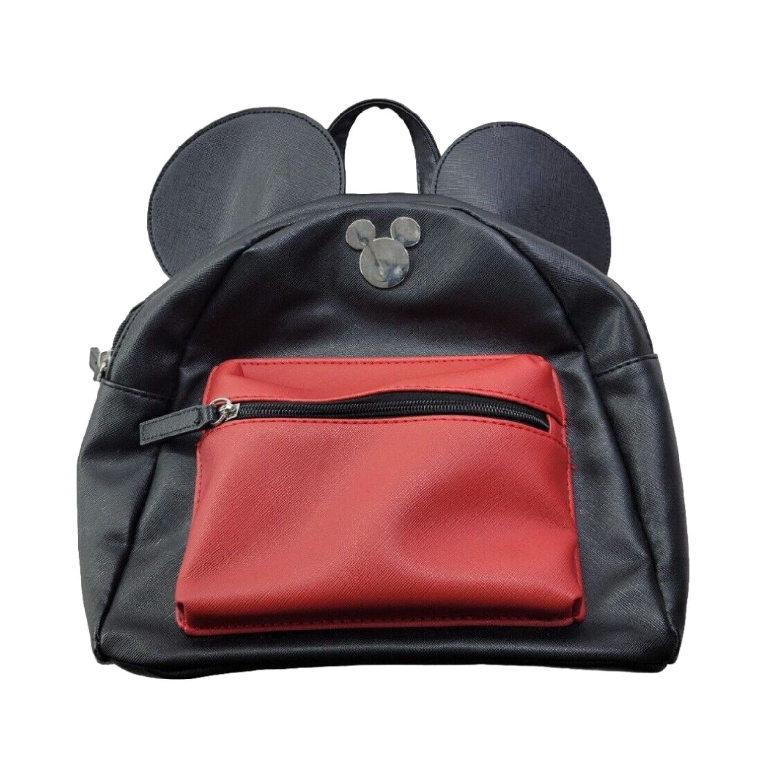 Disney Disney Mickey Mouse Small Mini Backpack Ears Black Red Pocket ...