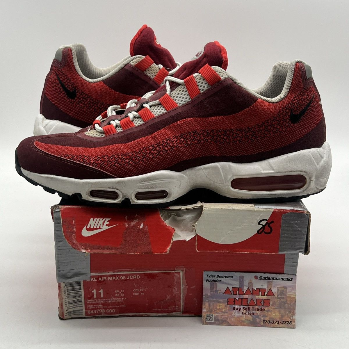 Nike Air Max 95 JCRD University red | Grailed