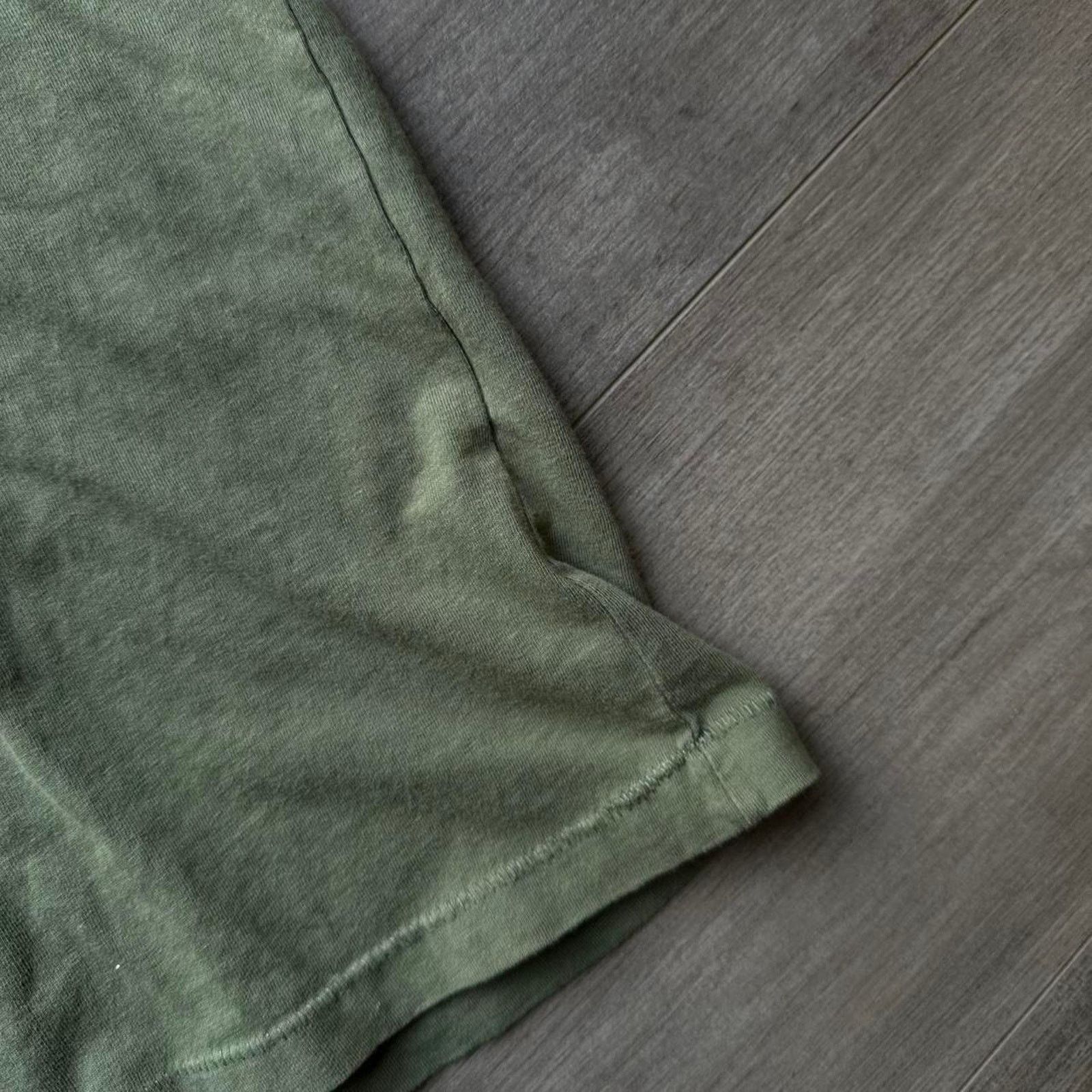 Vintage Vintage 90s 00s Faded Basic Army Olive Green Blank T Shirt ...