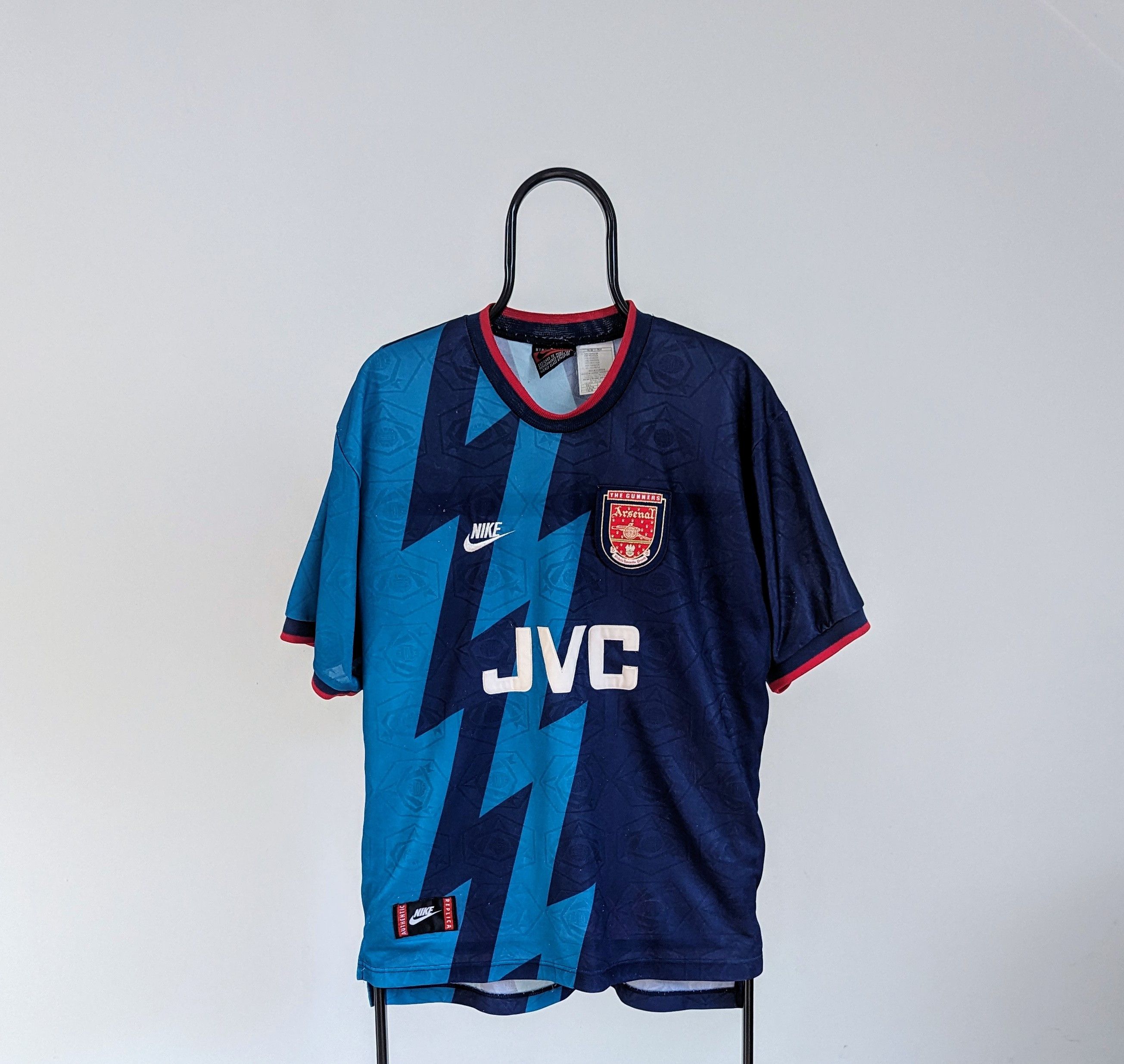 Nike × Vintage Arsenal 1995/96 Nike Premier JVC Soccer Jersey rare ...