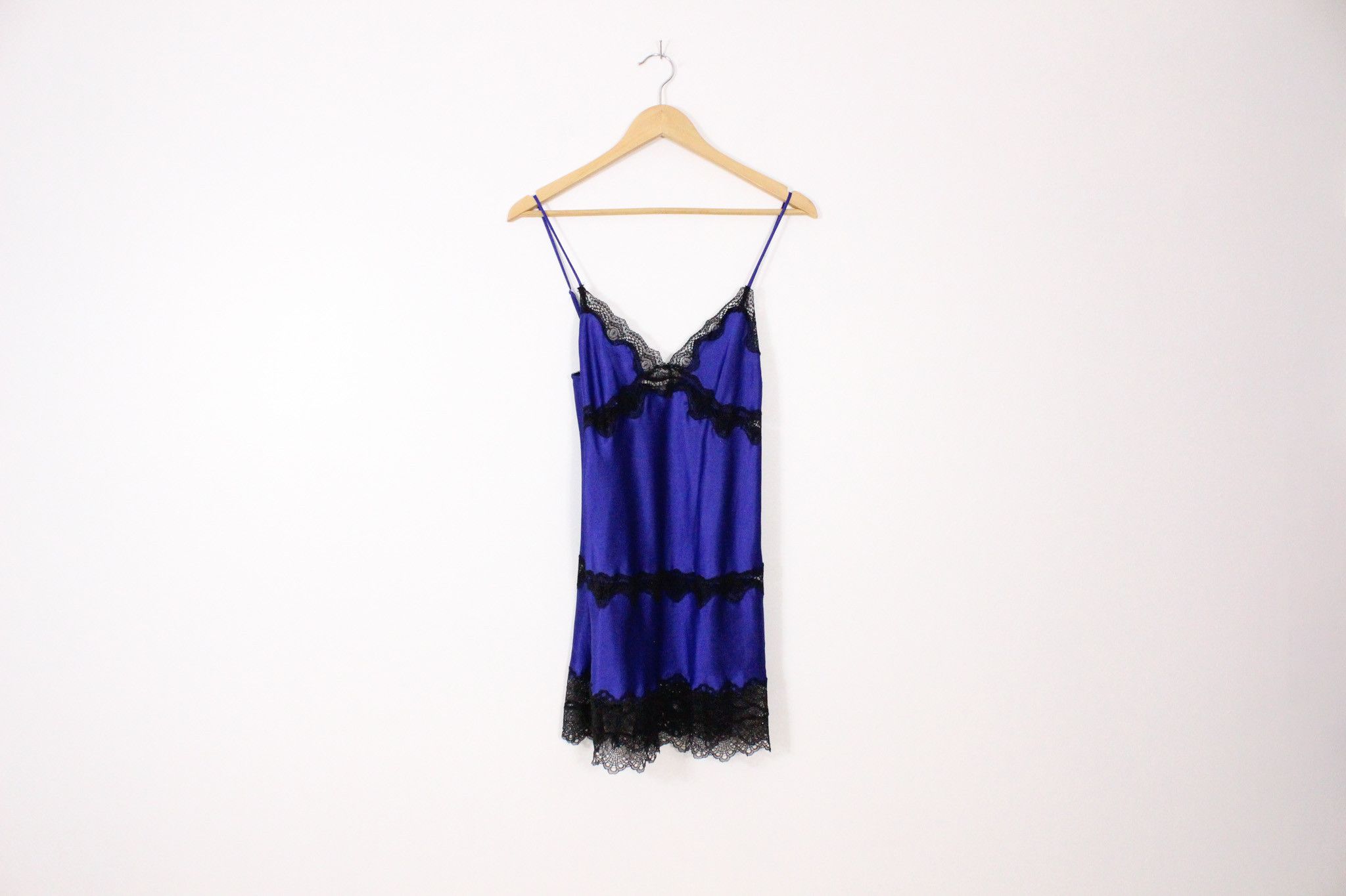 Victoria's Secret Vintage Victorias Secret Blue & Black Lace Baby Doll ...