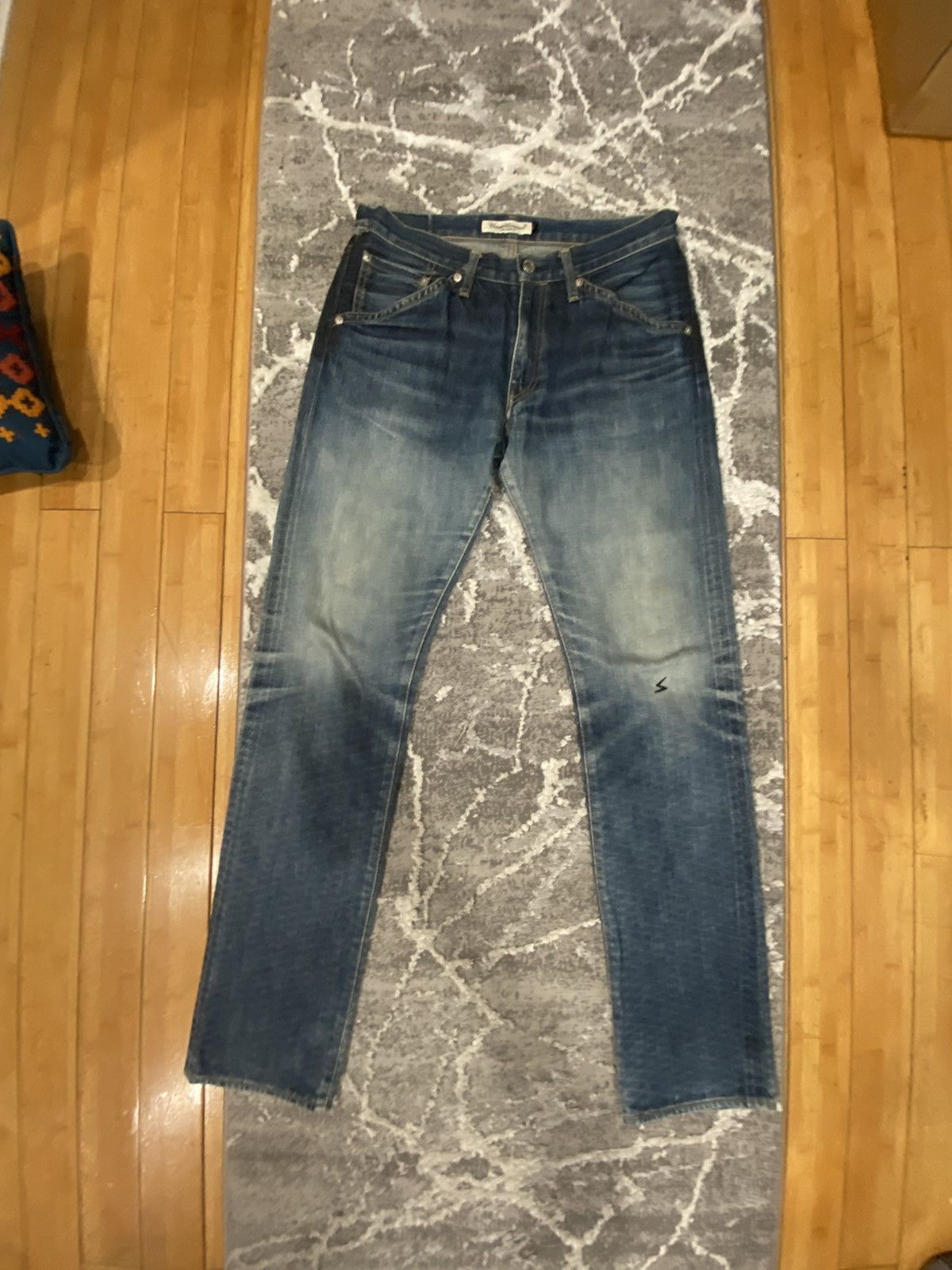 Undercover UNDERCOVER selvedge wire pattern lightning bolt jeans | Grailed