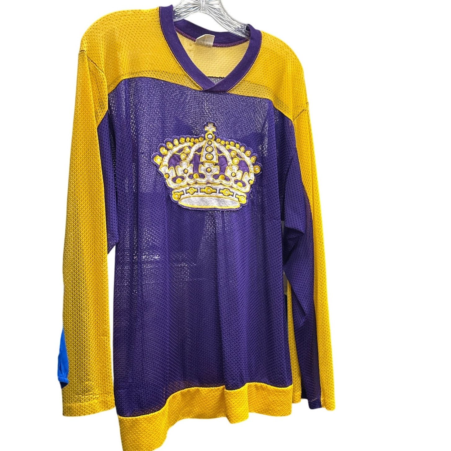 Vintage Vintage Bob McCarthy Purple Gold Crown Jersey LA Kings Med ...