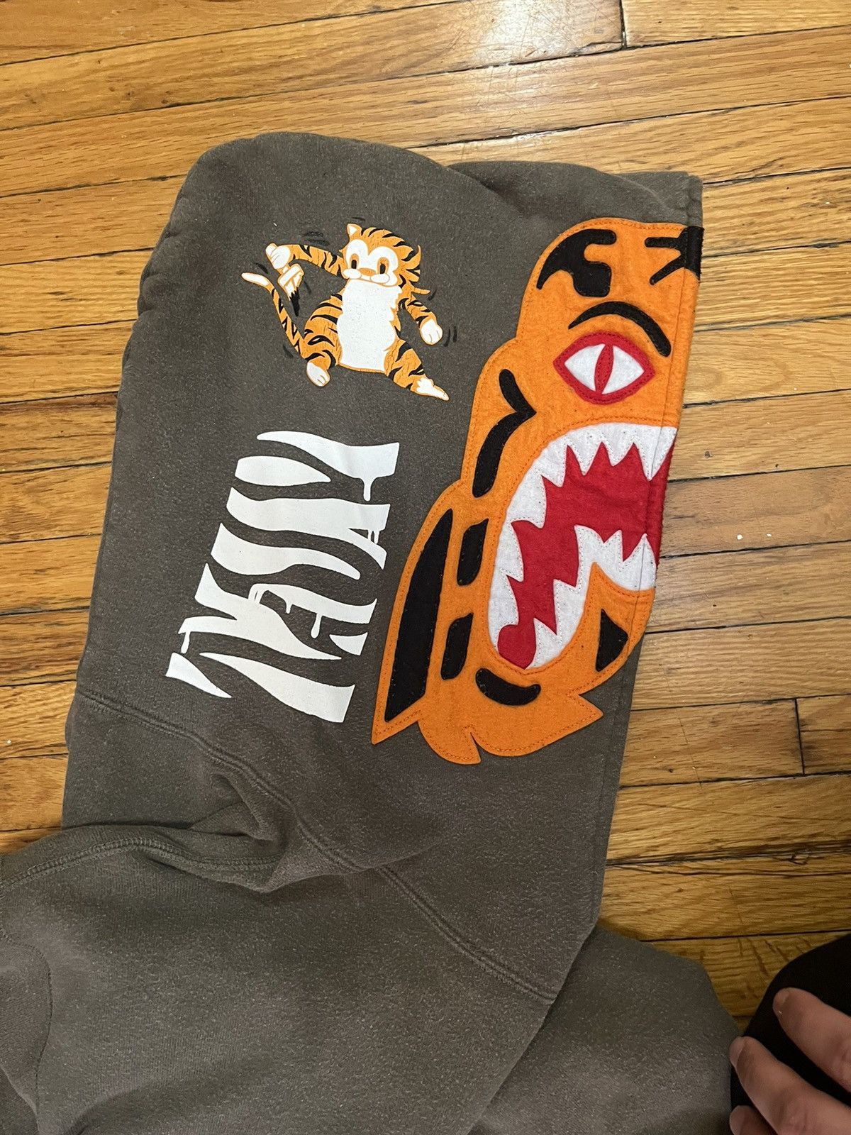 Bape A Bathing Ape Tiger Olive Pull Over | Grailed