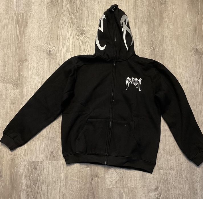 Revenge Revenge Embroidered zip up hoodie | Grailed