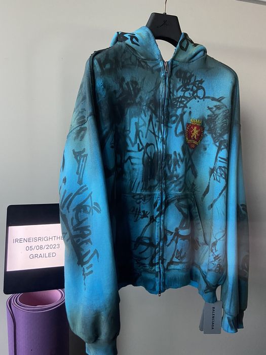 Balenciaga Balenciaga Skater Zip-up Hoodie | Grailed