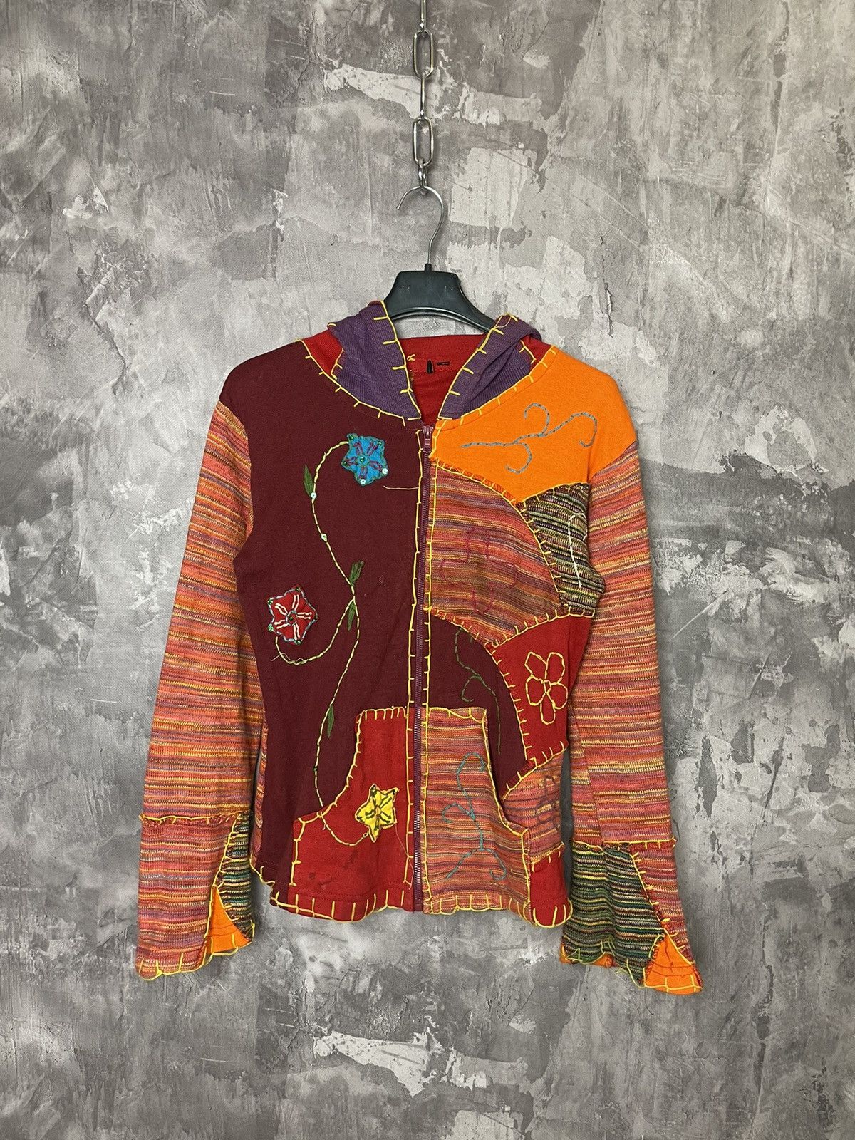 Vintage Nepal Traditional Handmade Patchwork Hoodie Custom | Grailed