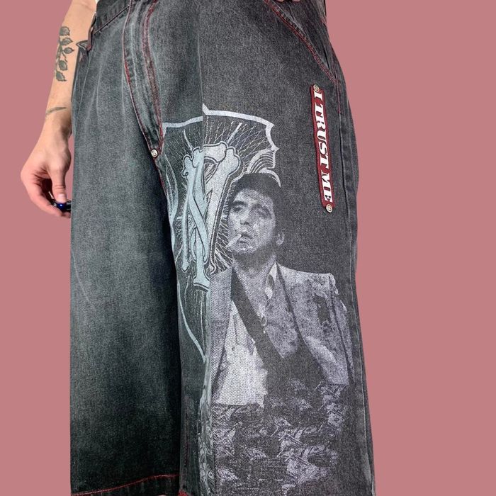 Vintage 90s Scarface jean shorts | Grailed