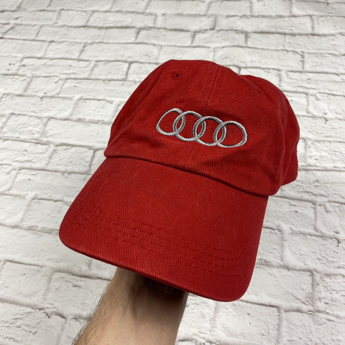 Audi × Streetwear × Vintage Red audi vintage racing cap hat | Grailed