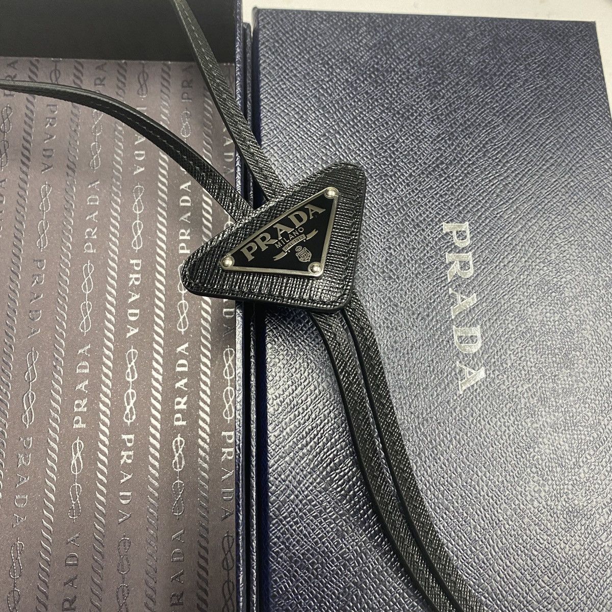 Prada Prada brushed leather bolo tie | Grailed