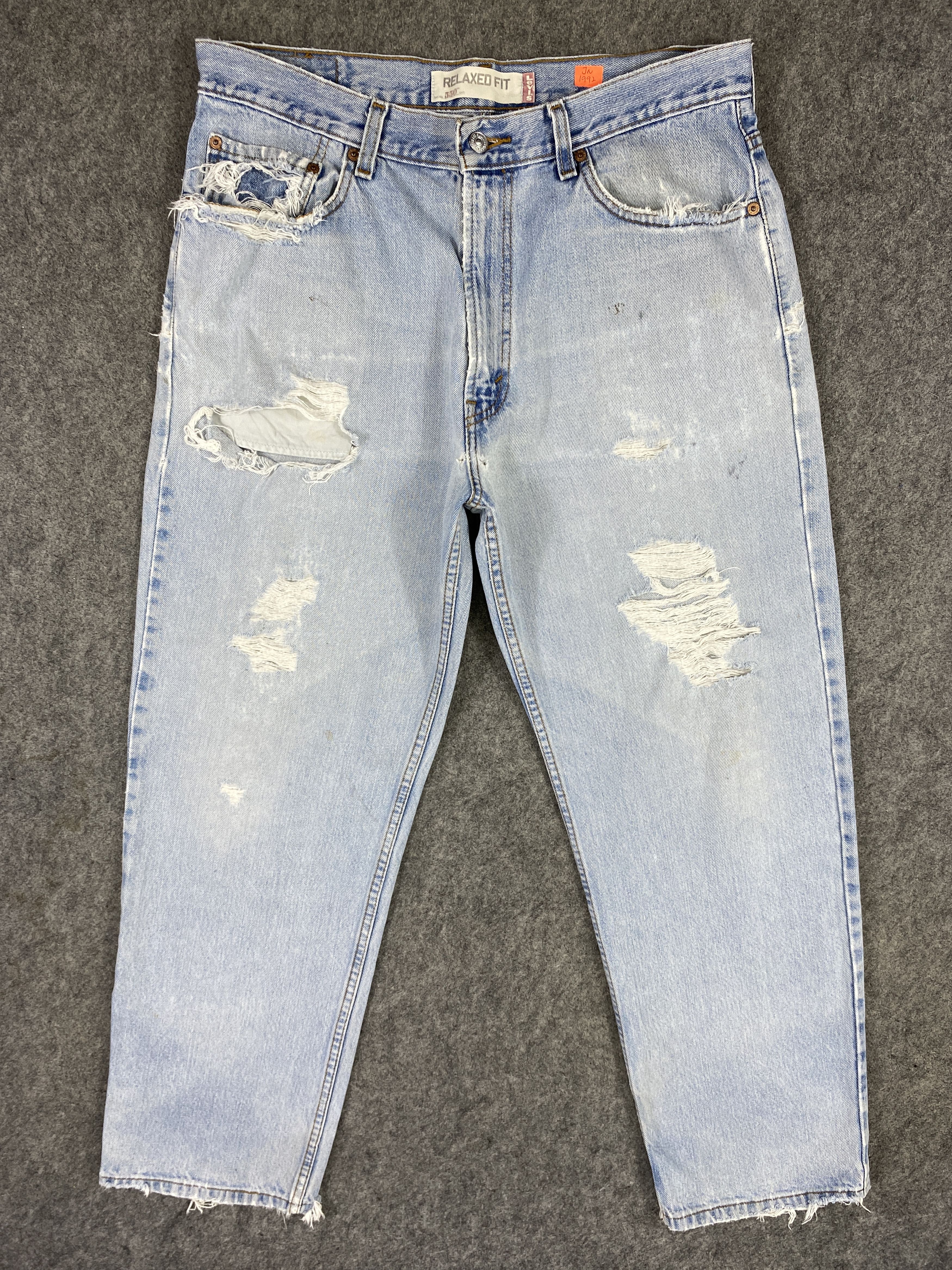 Levi's Levi's 550 Relaxed Fit Distressed Light Wash Denim | Grailed