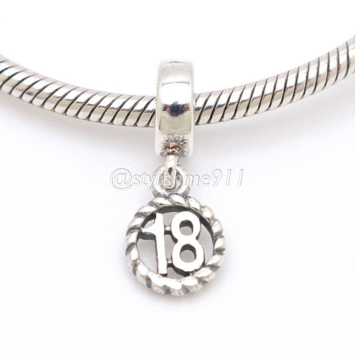 pandora Authentic PANDORA Sterling Silver 18th Birthday Dangle | Grailed
