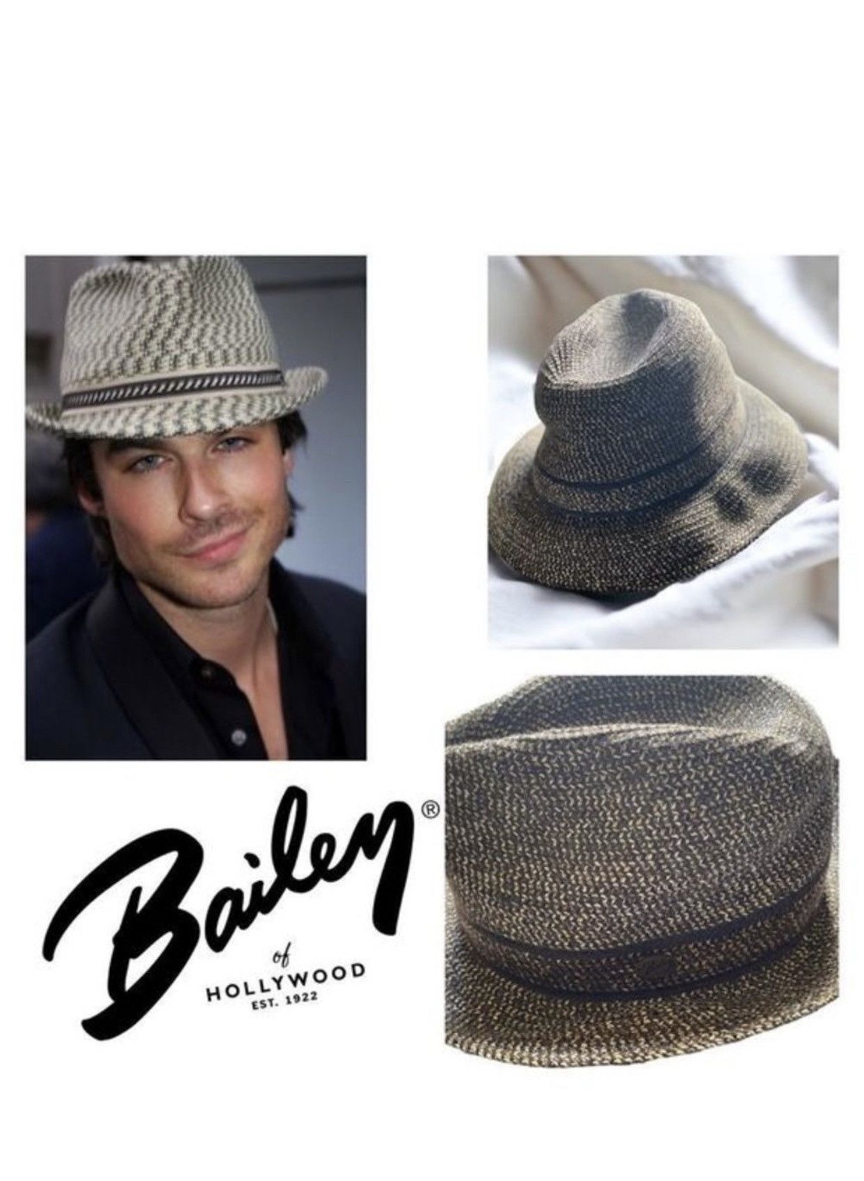 Bailey Of Hollywood Bailey of Hollywood Tweed Fedora brown hat M | Grailed