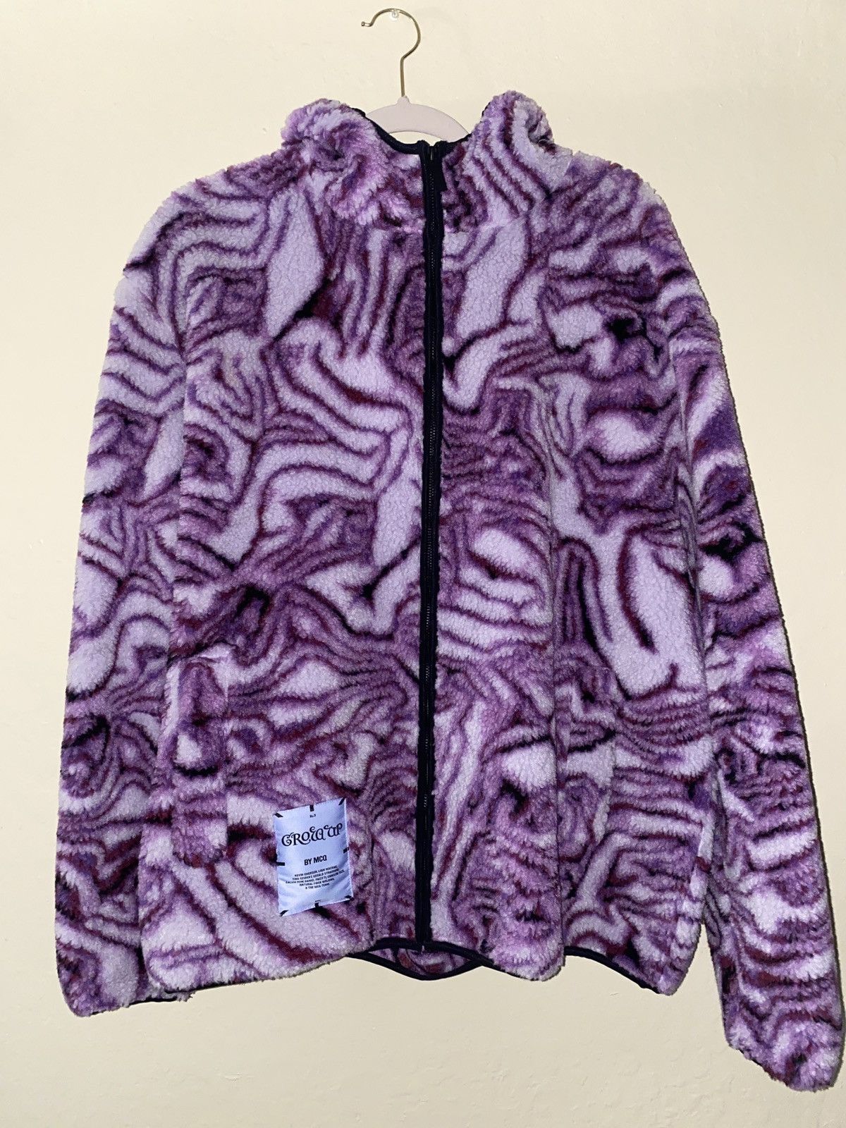 MCQ McQueen Grow up print purple fleece | Grailed