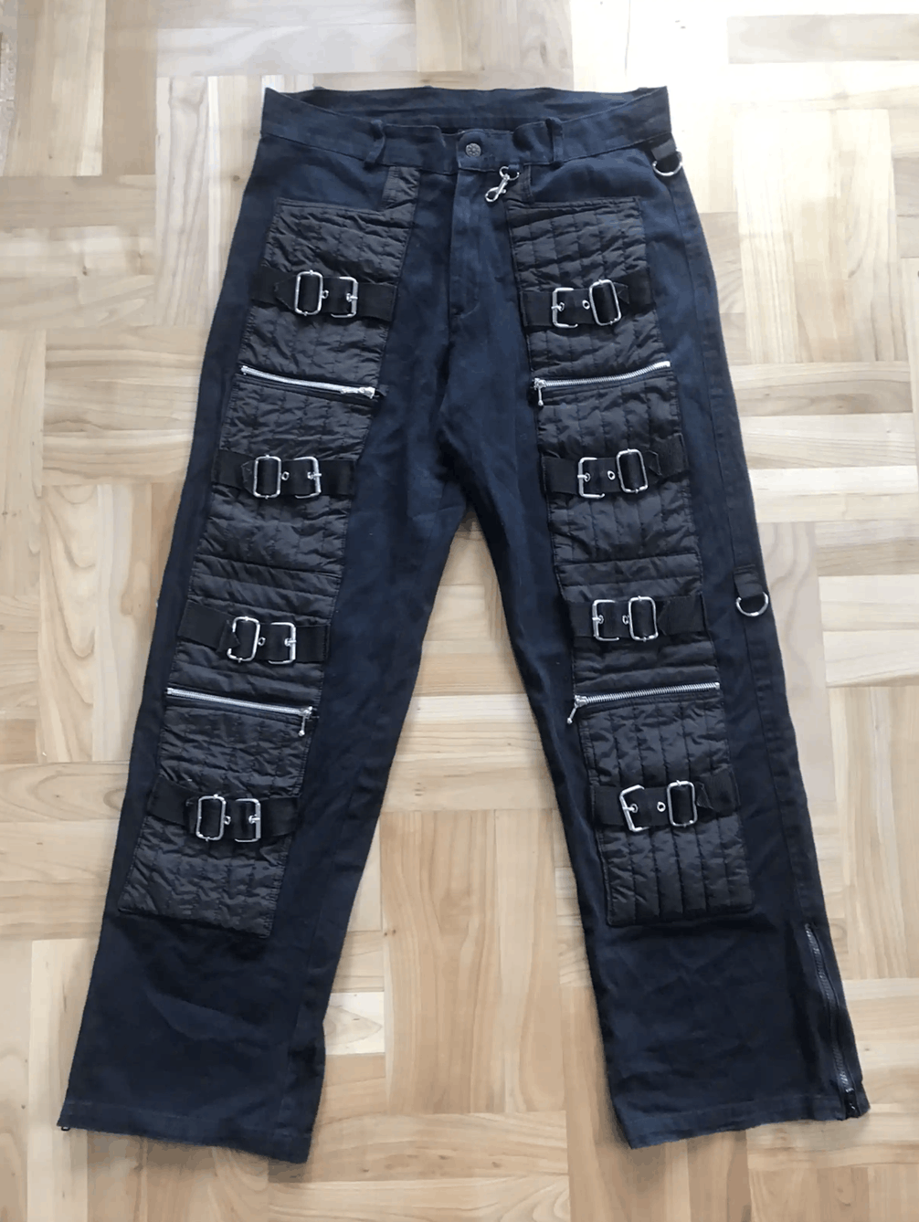 Custom × Streetwear × Very Rare Raven SDL rave bondage zippers pants ...