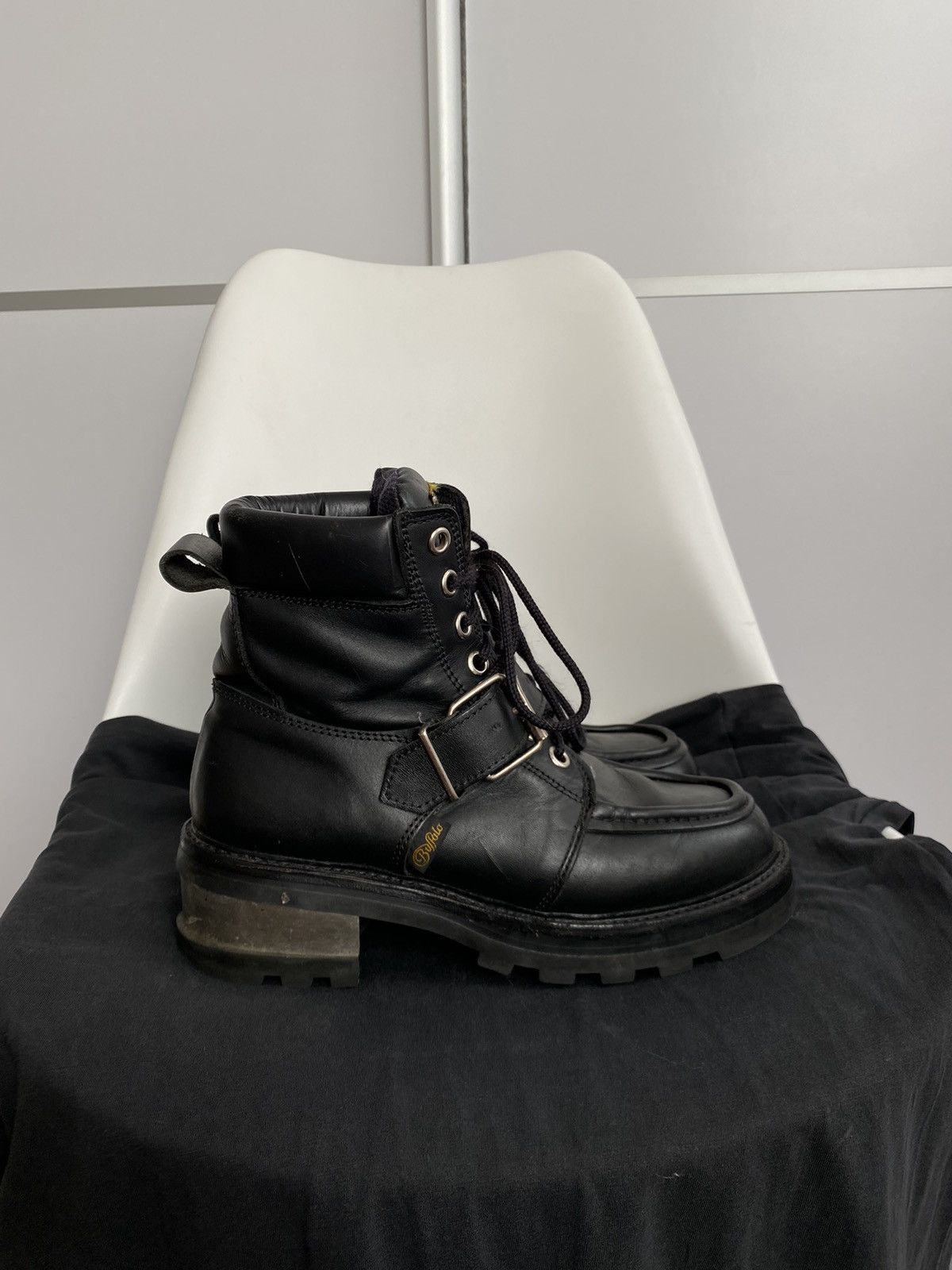 Archival Clothing Vintage Buffalo Metal Hell Platform Leather Boots ...