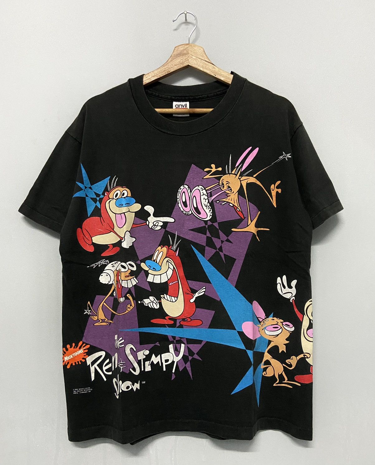 Vintage Vintage 90s The Ren & Stimpy Show Nicktoons All Over Print ...