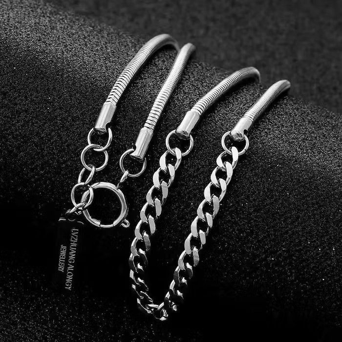 Chain Chrome Tag Silver Goth Snake Chain God Pendant Necklace | Grailed
