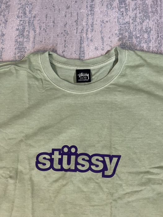 Stussy Stussy Logo Puff Print Pigment Dyed Shirt | Grailed
