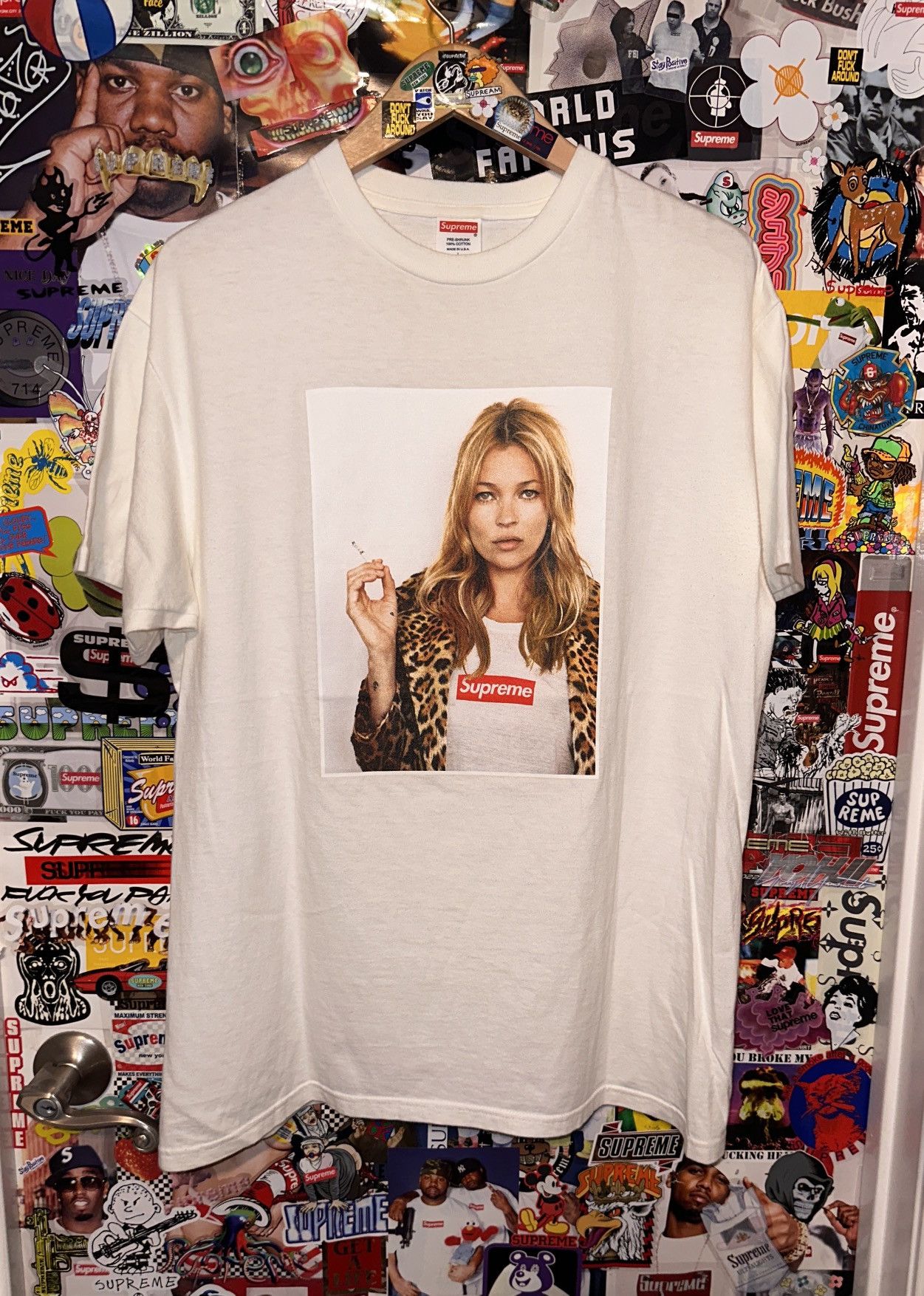Supreme SS12 Supreme Kate Moss Photo Tee White 2012 Large Box Logo L | Grailed