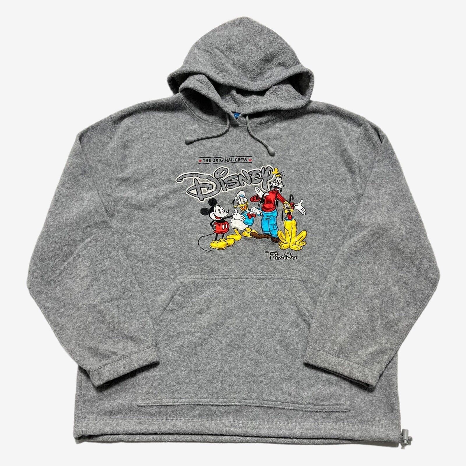 Disney Vintage Walt Disney Gray Original Crew Embodied Fleece Hoodie ...