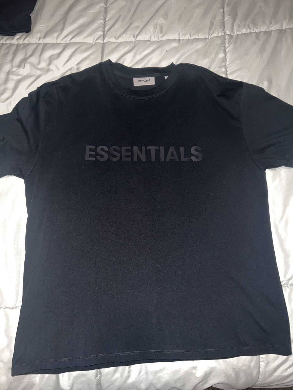 Essentials × Fear of God Fear Of God Essentials Black T Shirt | Grailed