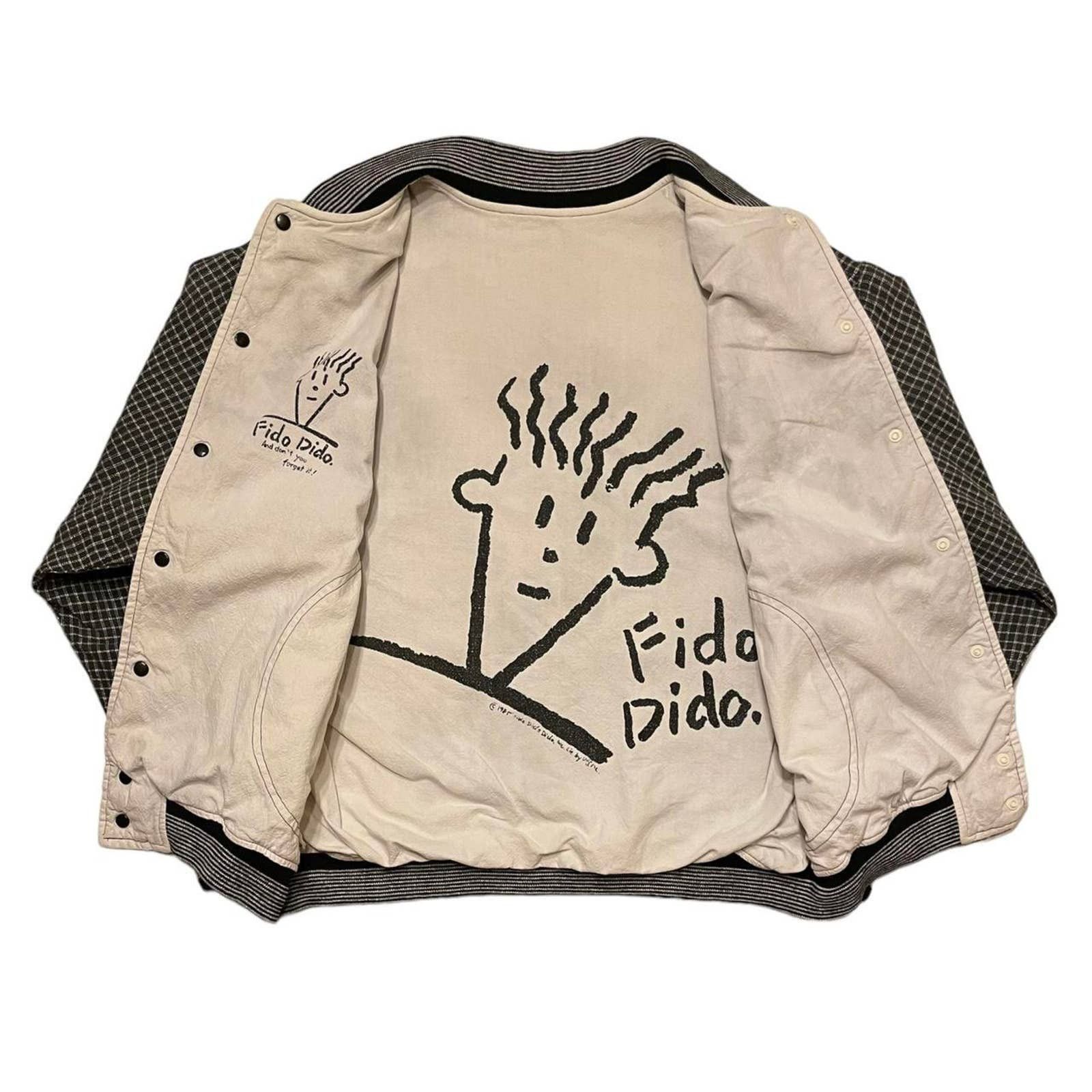 Vintage VTG 1985 Fido Dido reversible bomber varsity jacket Size M ...