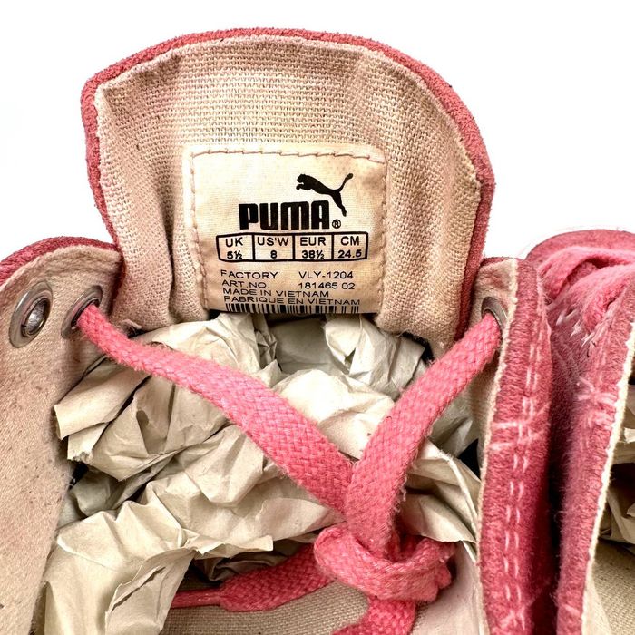 Puma Retro Y2K Puma Vulcan Cat Conch Shell Pink Suede Sneakers 8 | Grailed