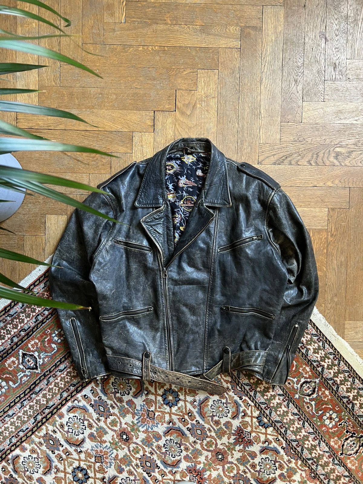 Genuine Leather × Leather Jacket × Vintage Vintage RARE Leather Jacket ...