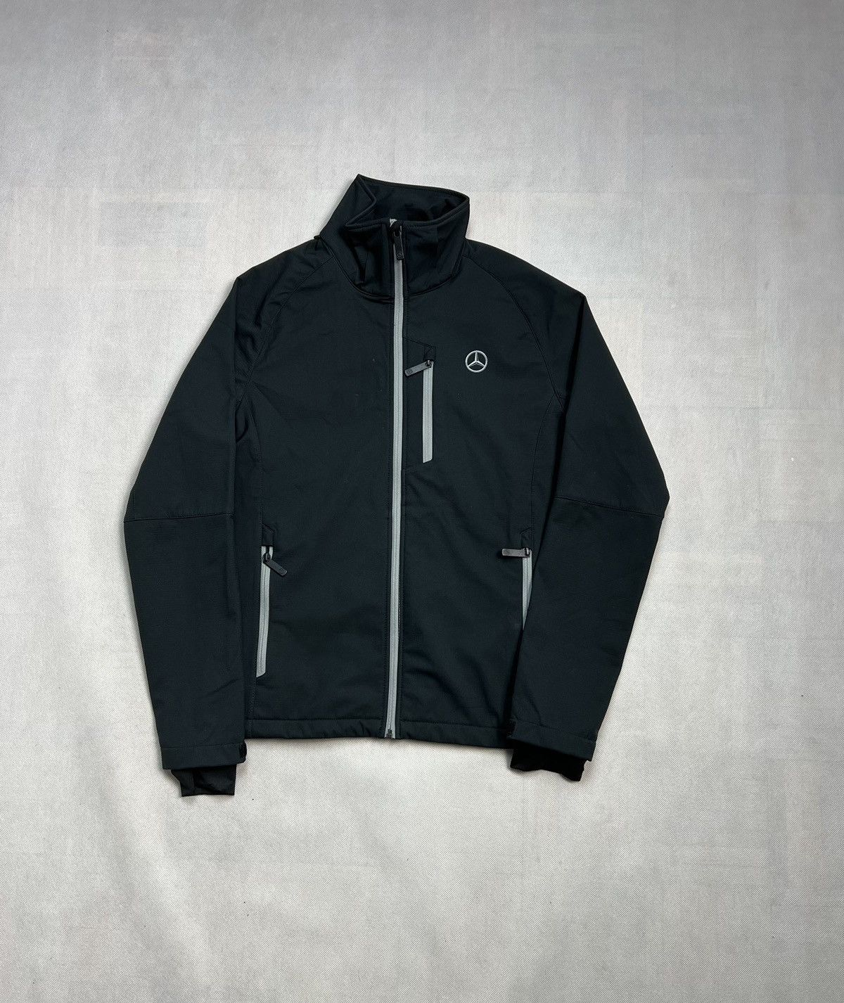 Mercedes-Benz Jacket Mercedes Benz Black Zipped Small Logo | Grailed
