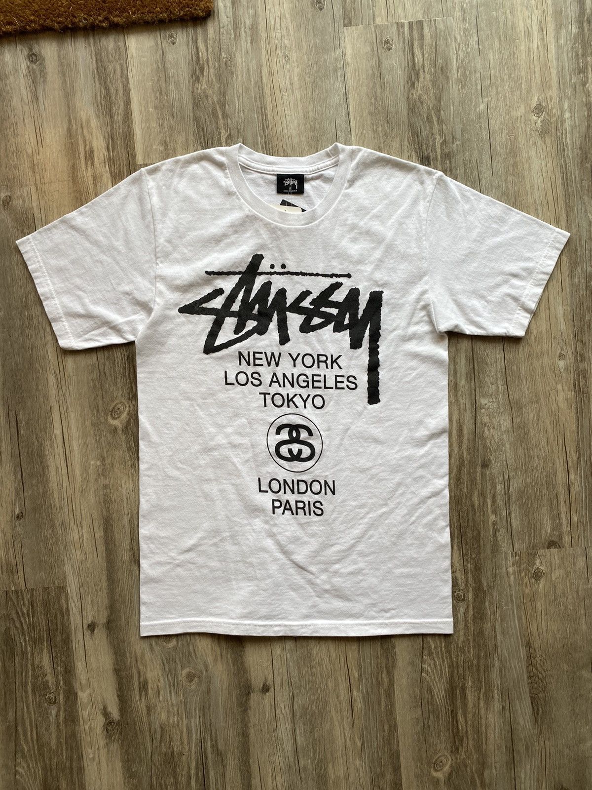 Stussy Stussy World Tour Original Locations Graphic Tshirt | Grailed
